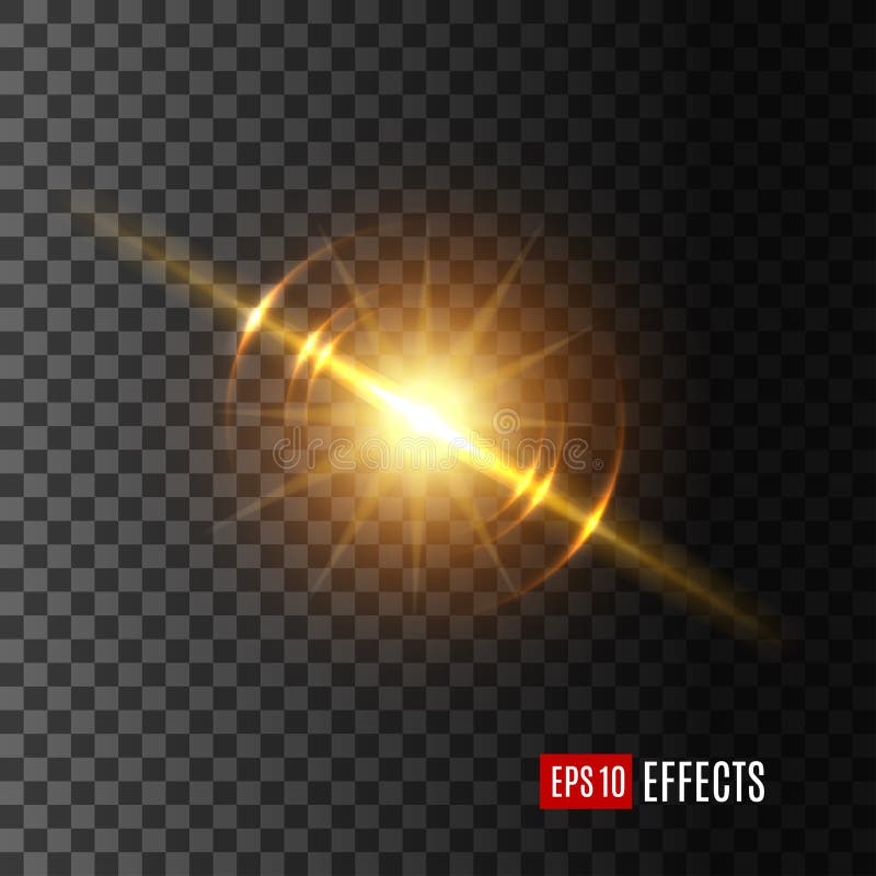 Licht Flits of Zonneschijneffect Vectorpictogram Vector Illustratie ...
