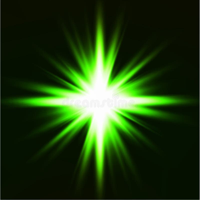 Licht Gloed Groen Effect. Vector Vector Illustratie - Illustration of ...
