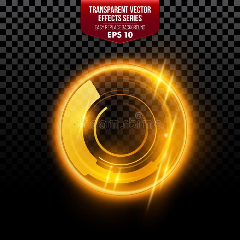 Lichteffekt Des Transparenten Speziellen Blendenflecks Vektor Abbildung ...