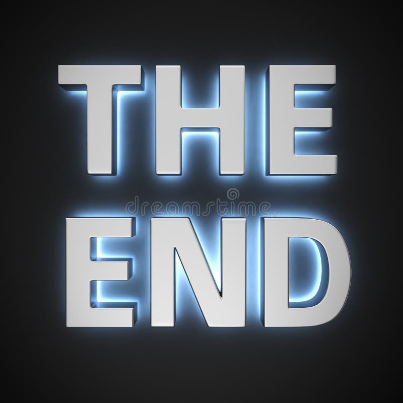 Lichtgevend EIND stock illustratie. Illustration of niemand - 32739291