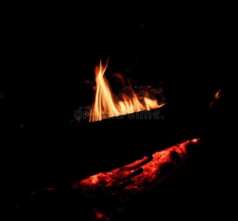 Licking flames stock image. Image of orange, roaring, coal - 3411749