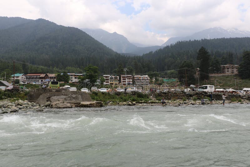 Lidder River, Pahalgam Valley in Jammu Editorial Image - Image of ...