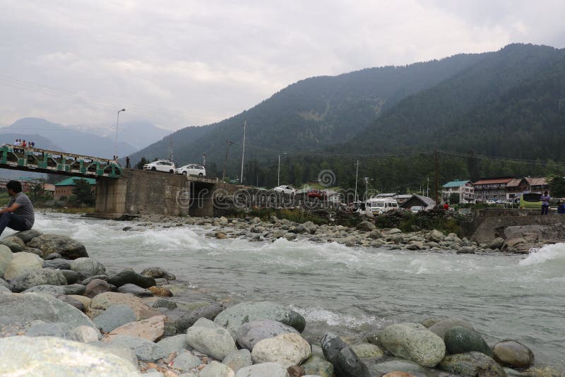 Lidder River, Pahalgam Valley in Jammu Editorial Stock Photo - Image of ...