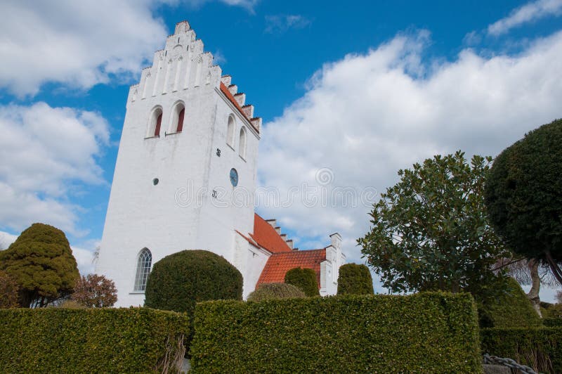 Lidemark church in Denmark stock image. Image of landmark - 100532455