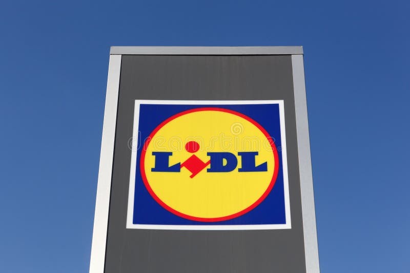 Lidl logo na panelu obraz stock editorial. Obraz złożonej z niemcy ...
