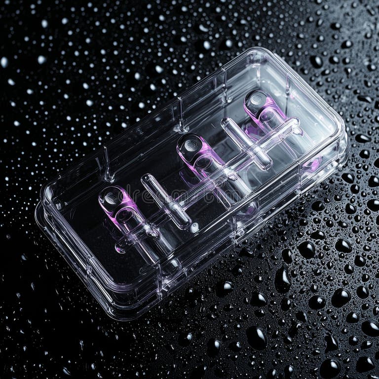 Lidless Transparent Plastic Container on a Wet Surface Stock Image ...