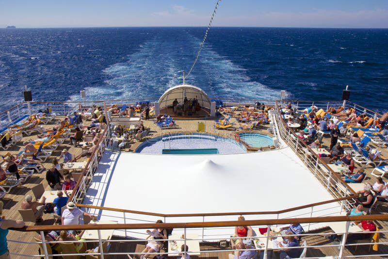 Lido Deck on the Carnival Freedom Editorial Stock Image - Image of ...