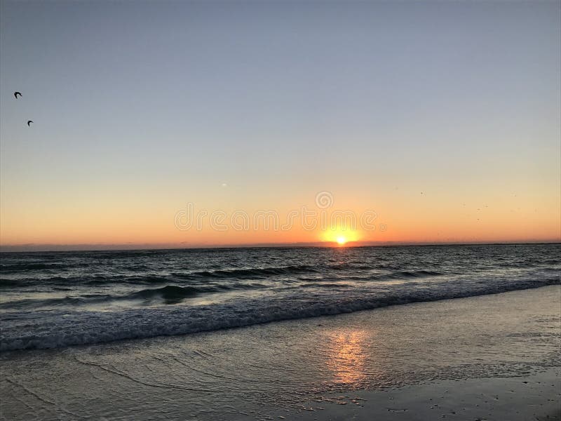 Lido Key Sunset stock photo. Image of beach, sunset, ocean - 91344300