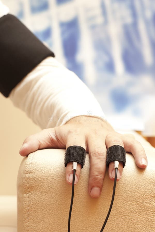 Lie detector stock image. Image of adult, human, electrodes - 48691573