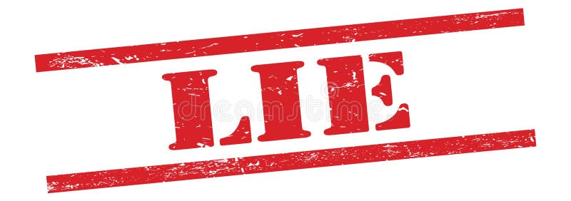 LIE Text on Red Grungy Lines Stamp Stock Illustration - Illustration of ...