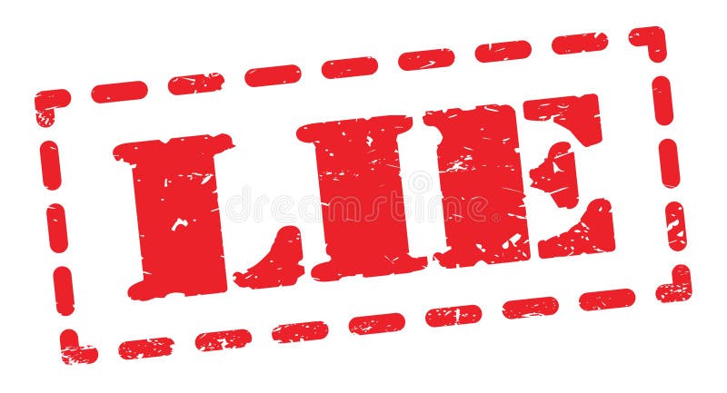 LIE Text Written on Red Stamp Sign Stock Illustration - Illustration of ...