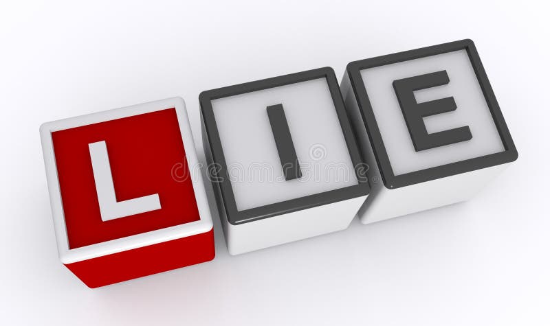 Truth, Lies, Rumours, Stories and Deceits Stock Illustration ...