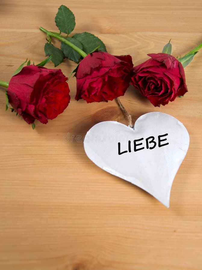 Liebe - Het Duitse Woord Voor Liefde Stock Afbeelding - Image of ...
