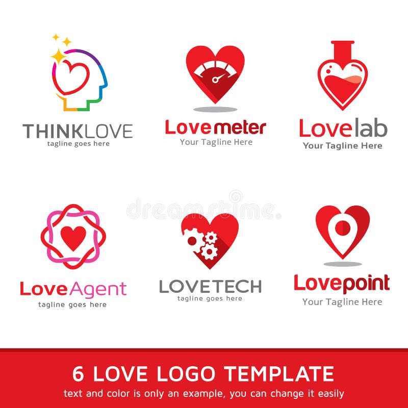 Liebe Logo Template Design Vector Vektor Abbildung - Illustration von ...