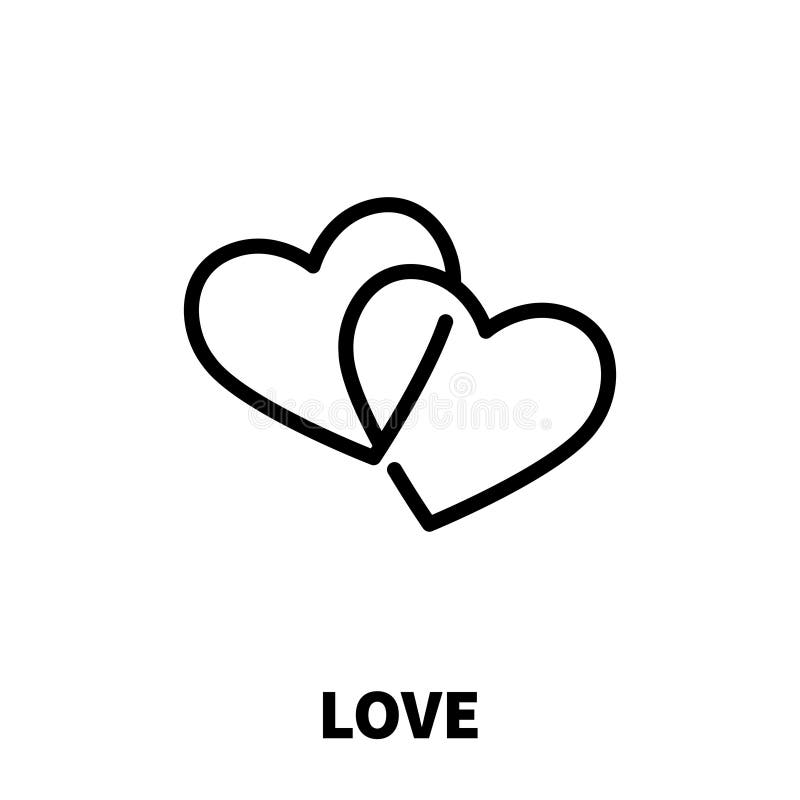 Lieben Sie Ikone Oder Logo in Der Modernen Linie Art Vektor Abbildung ...