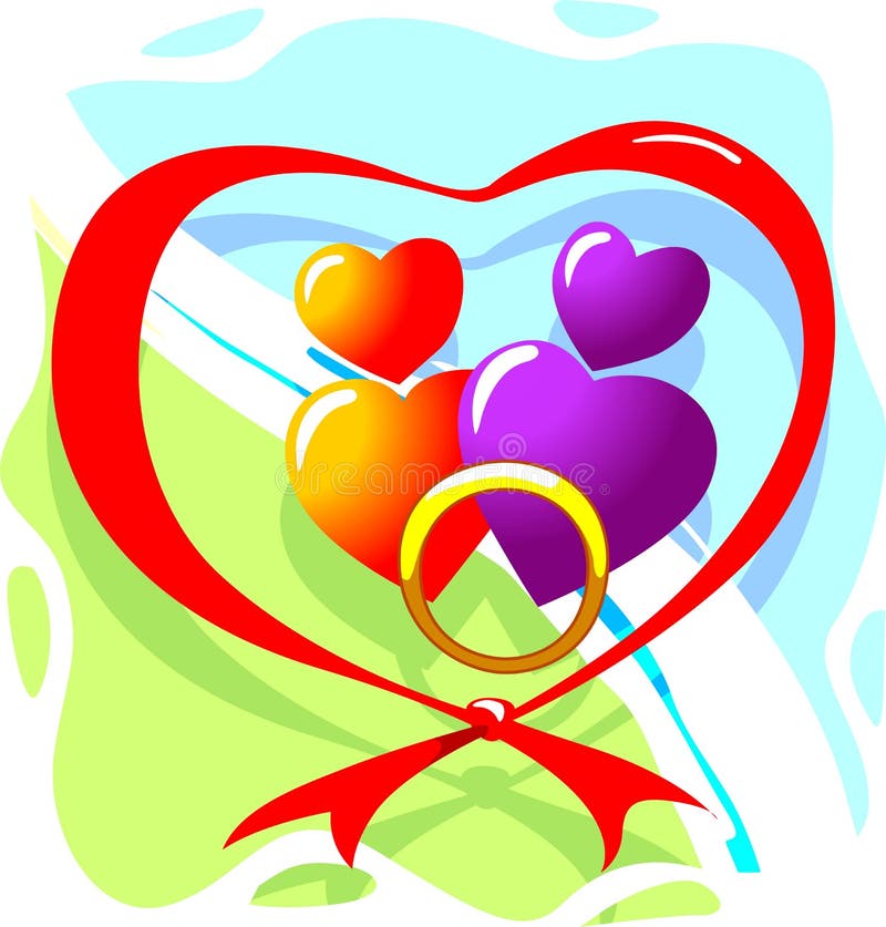 Liebessymbole vektor abbildung. Illustration von szene - 21780807