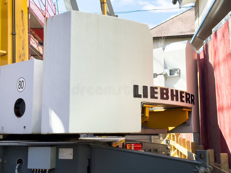 Liebherr Crane Machinery on Construction Site Editorial Stock Photo ...