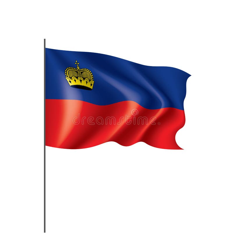 Liechtenstein Flag, Vector Illustration Stock Vector - Illustration of ...
