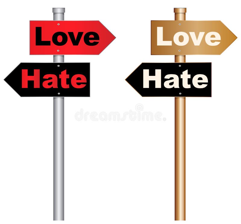 De Knoop Van De De Haatdia Van De Liefde Vector Illustratie ...