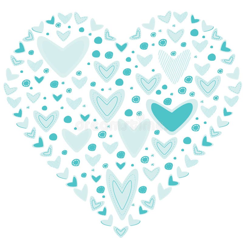 Liefdeconcept Harten in De Vorm Van Een Hart Vector Illustratie ...