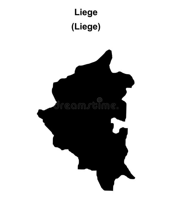 Liege outline map stock illustration. Illustration of area - 371630432
