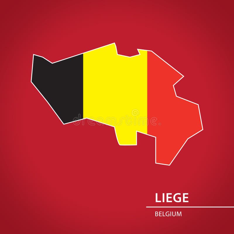 Liege Map. Vector Illustration Decorative Design Stock Illustration ...
