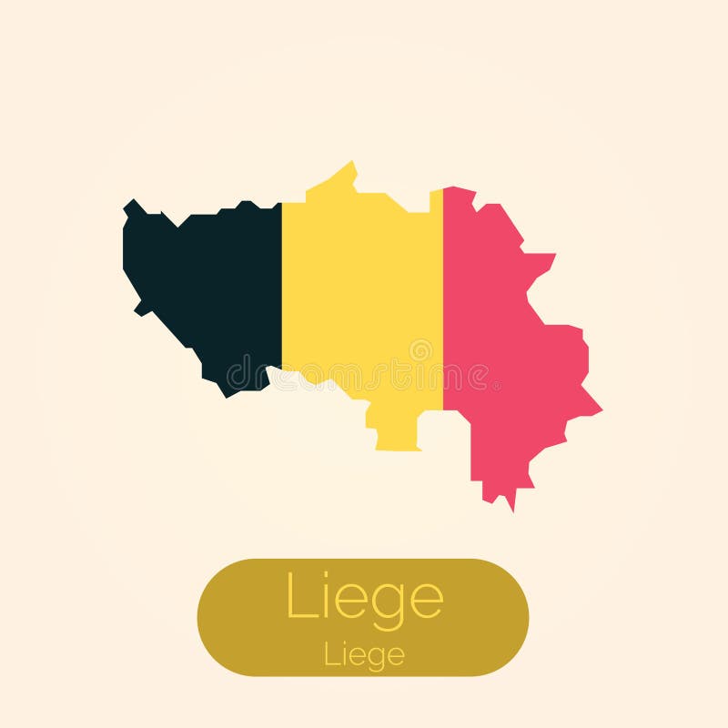 Liege Map. Vector Illustration Decorative Design Stock Vector ...