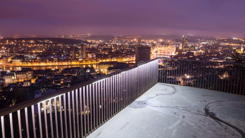 Liegi Nel Belgio Da Montagne De Bueren Immagine Stock - Immagine di ...