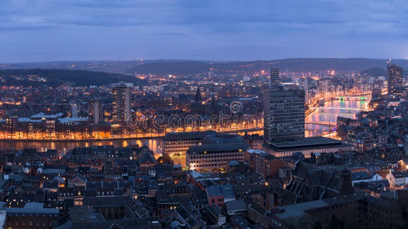 Liegi Nel Belgio Da Montagne De Bueren Immagine Stock - Immagine di ...