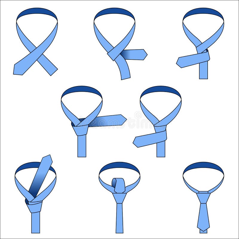 Lien - Double Noeud Simple (instruction) Illustration de Vecteur ...