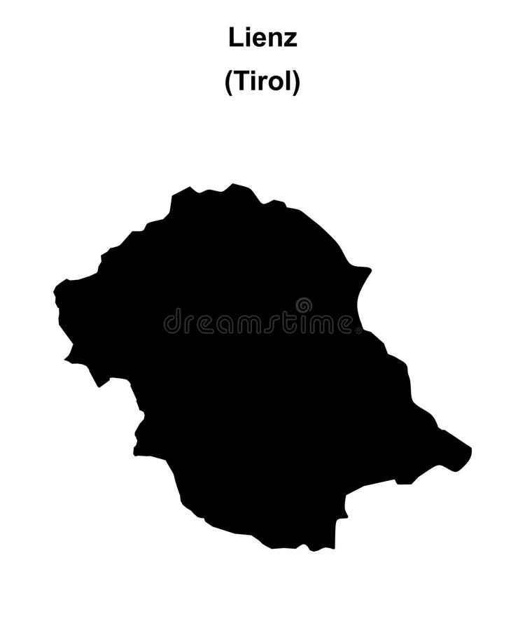 Lienz outline map stock vector. Illustration of tirol - 371627477