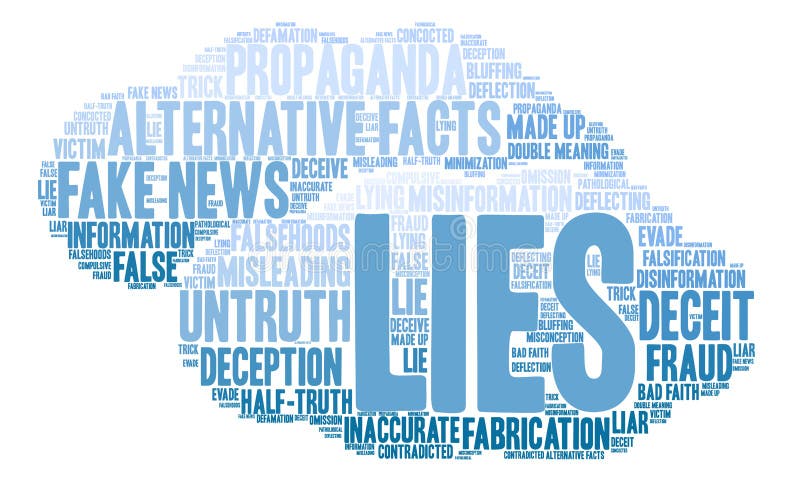 Lies Word Cloud stock vector. Illustration of disinformation - 102180665