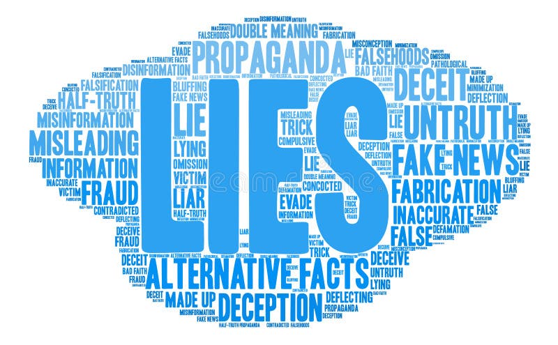 Lies Word Cloud stock vector. Illustration of double - 99181885