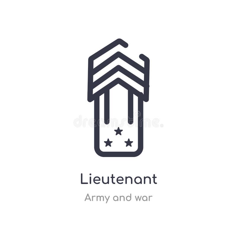 Lieutenant Vector Icon on White Background. Flat Vector Lieutenant Icon ...