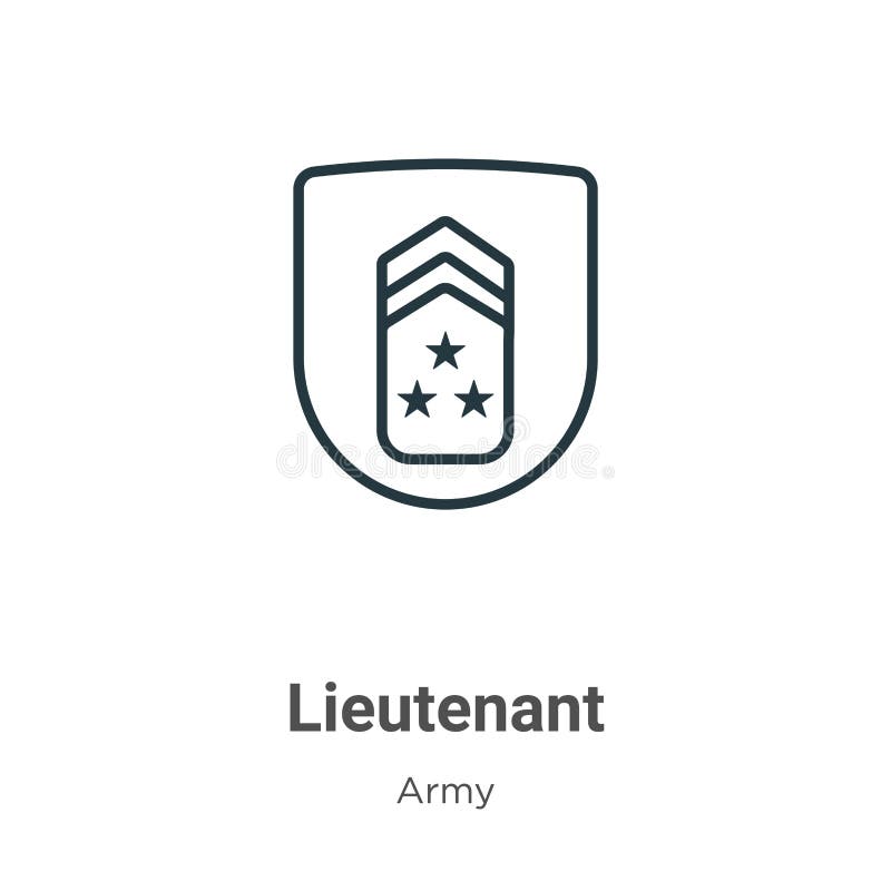 Lieutenant Vector Icon on White Background. Flat Vector Lieutenant Icon ...
