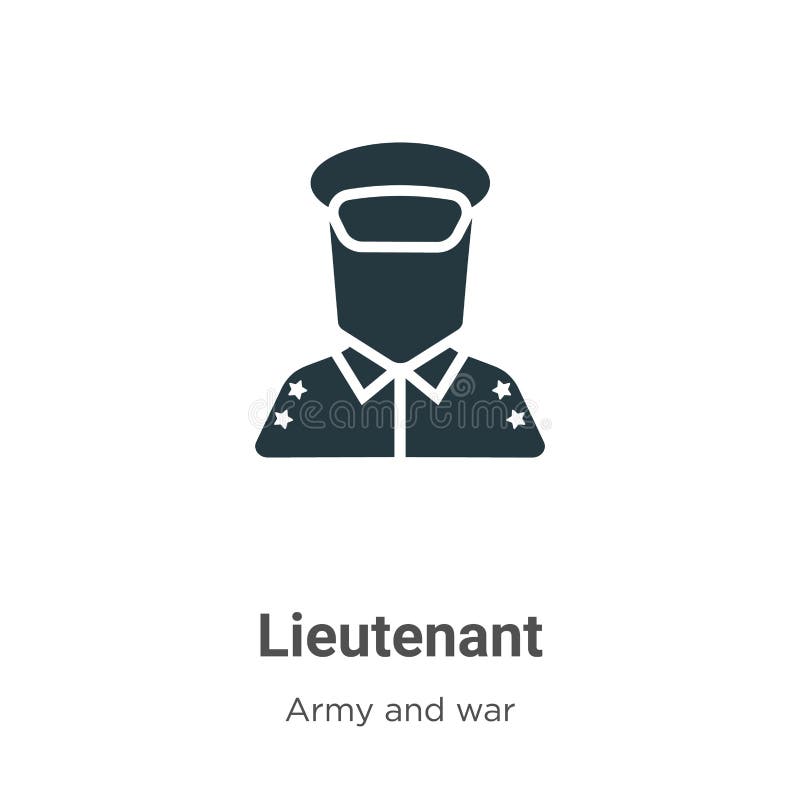Lieutenant Vector Icon on White Background. Flat Vector Lieutenant Icon ...