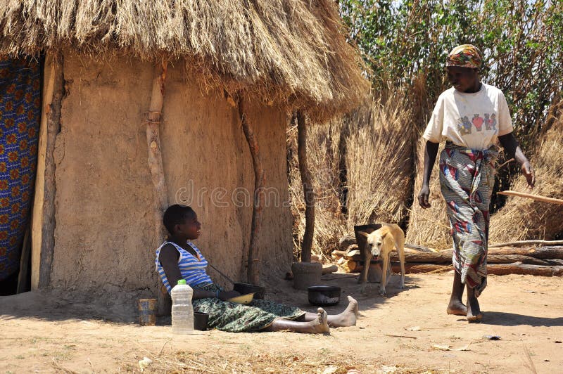 Life in african village editorial image. Image of face - 21321610