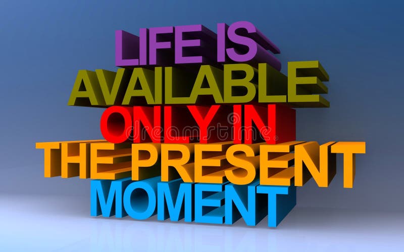 Mindfulness Present Life Alertness on White Stock Illustration ...