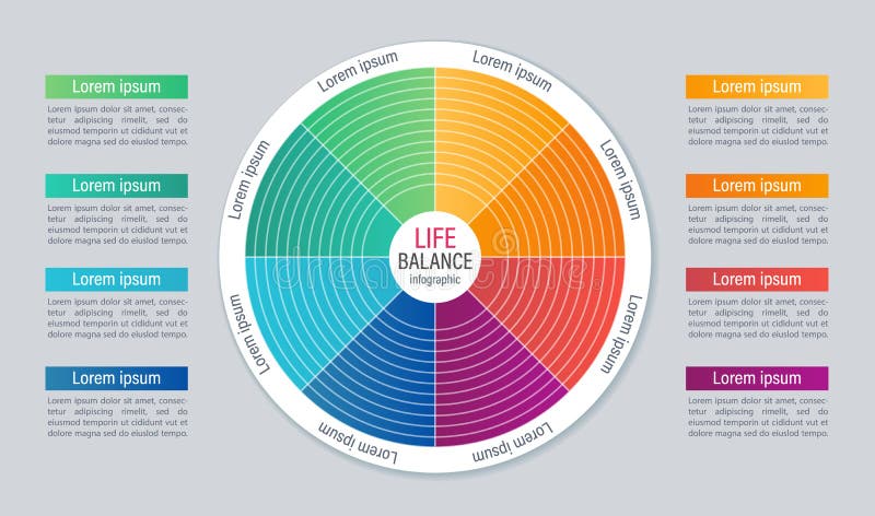 Life Balance Infographic Chart Design Template Stock Vector ...