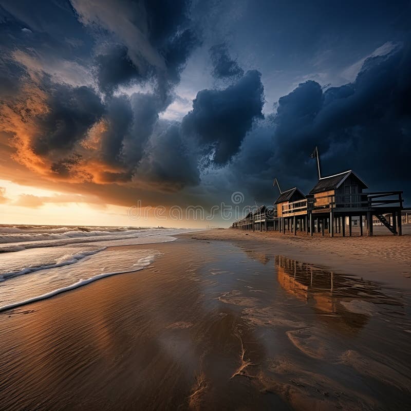 Life at he beach stock illustration. Illustration of morning - 313729763