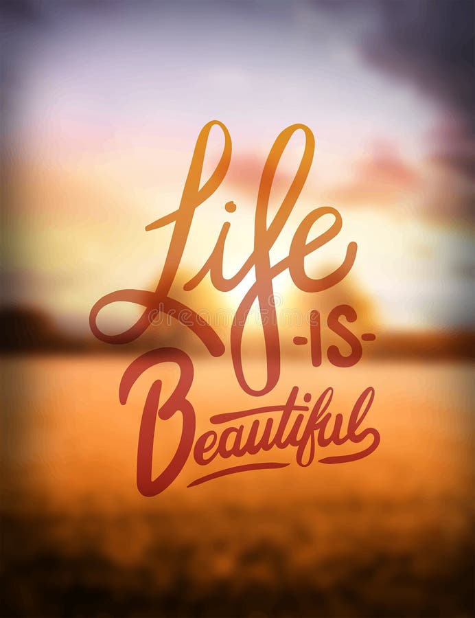 Life is beautiful vector stock vector. Illustration of beautiful - 50939067