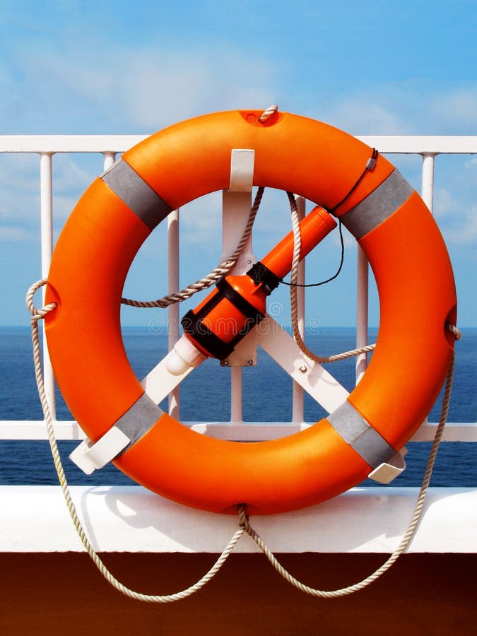 Life Buoy on Deck of a Ship Stock Photo - Image of aboard, insure: 9717794