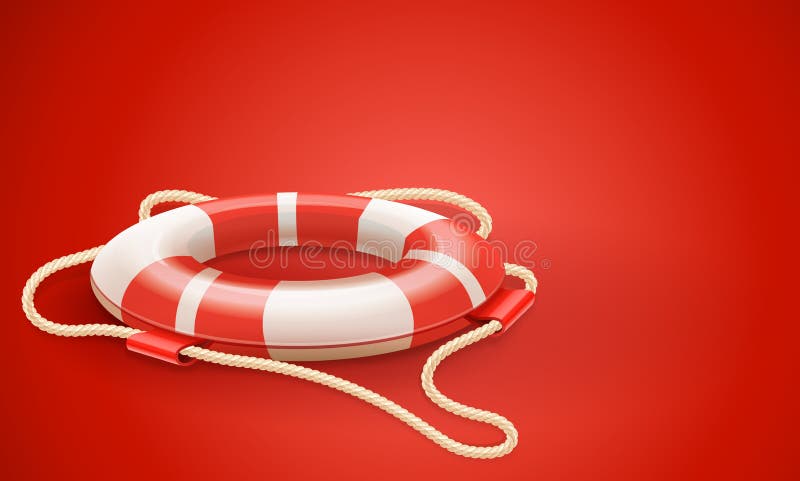 Rescue Circle for Help in Water Stock Illustration - Illustration of ...