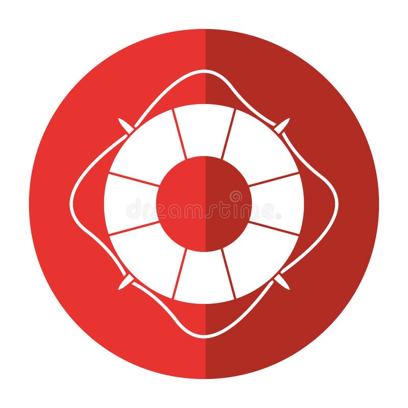 Life Buoy Marine Symbol Shadow Stock Illustration - Illustration of ...