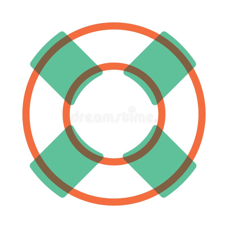 Life Buoy. Vector Illustration Decorative Design Stock Vector ...
