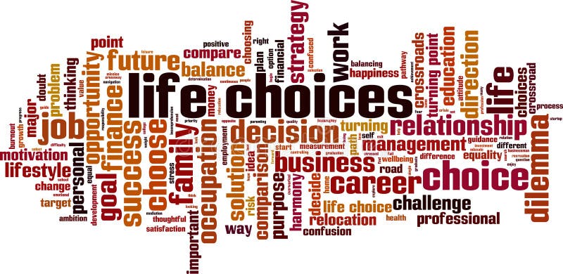 Life choices word cloud stock vector. Illustration of chance - 279589570