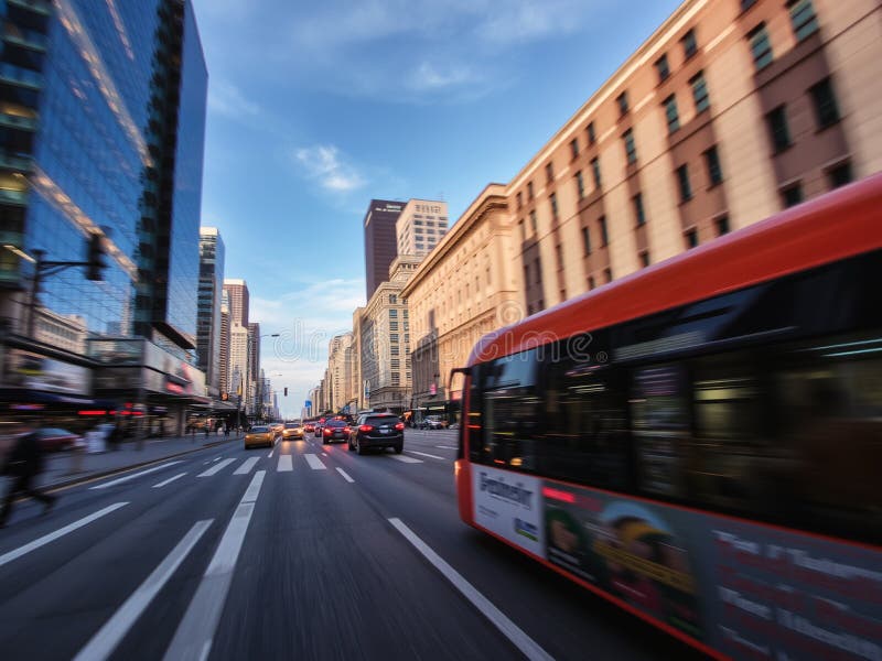 Daily Life in the City at Warp Speed - Generated by Ai Stock ...