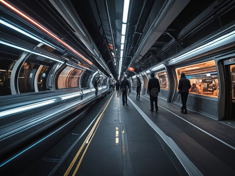 Daily Life in the City at Warp Speed - Generated by Ai Stock ...