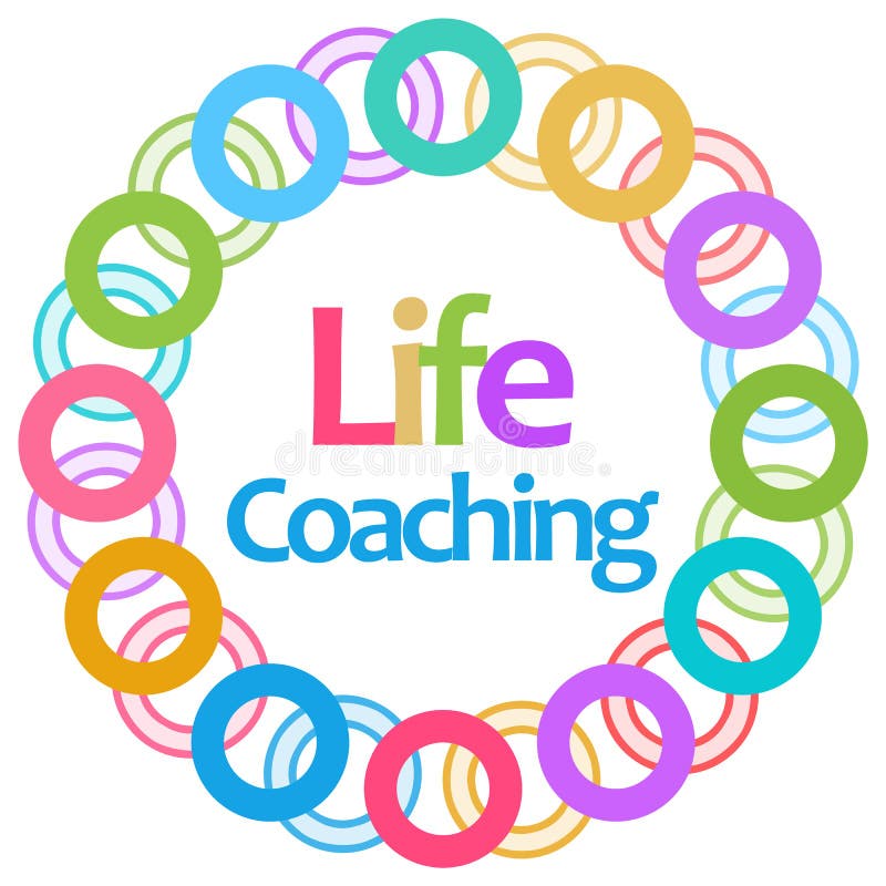 Life Coaching Colorful Circular Background Stock Illustration ...