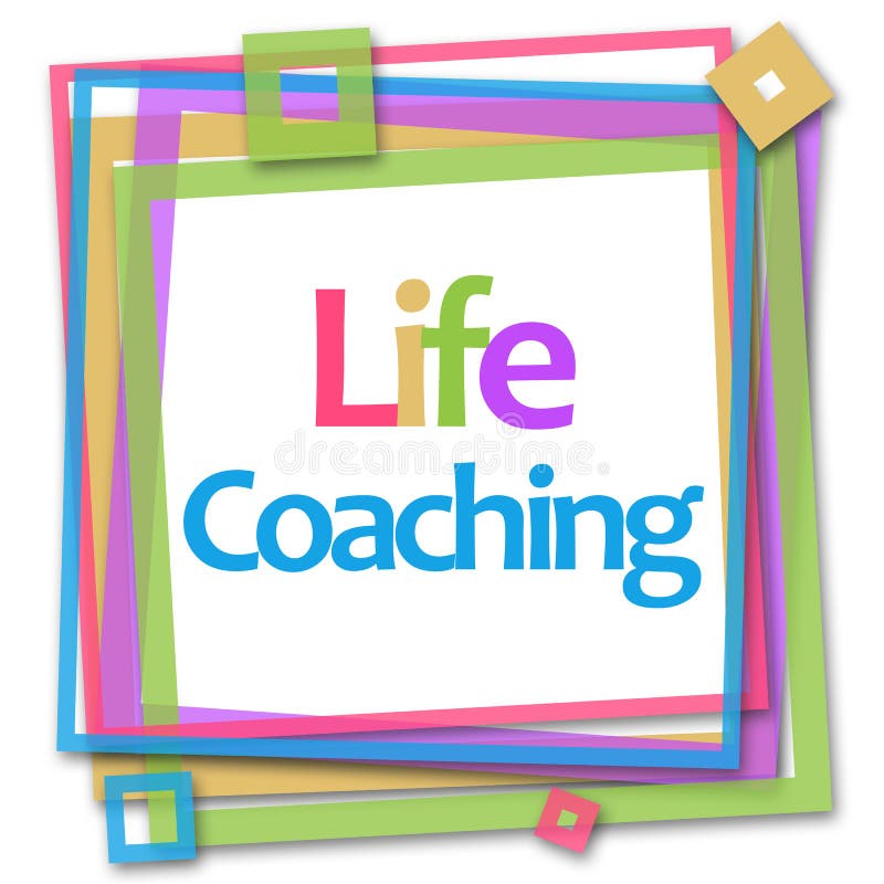 Life Coaching Colorful Frame Stock Illustration - Illustration of ...